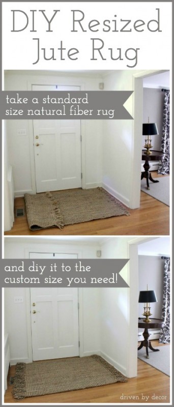 DIY Resized Jute Rug (From Standard to Custom!) - Driven by Decor