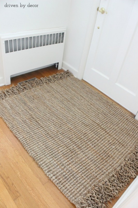 DIY Resized Jute Rug (From Standard to Custom!) - Driven by Decor
