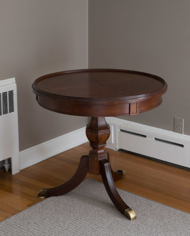 How to Refinish A Table: Bringing My Beat Up End Table Back to Life ...