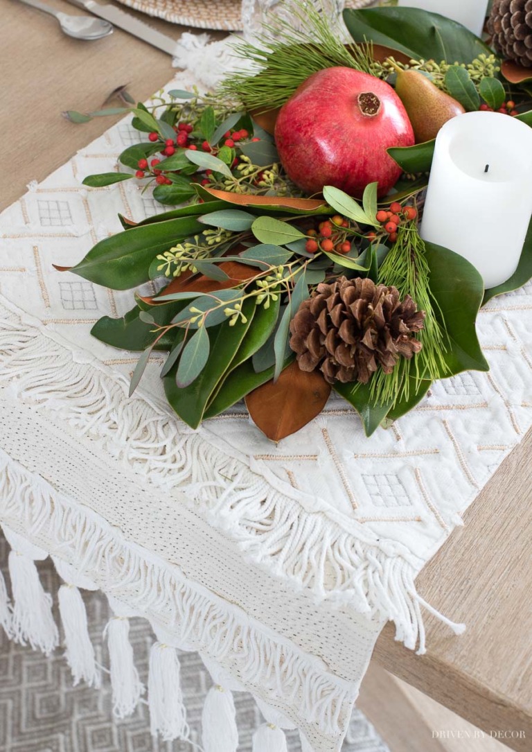 How to Make a Greenery Table Runner Step by Step! - Driven by Decor