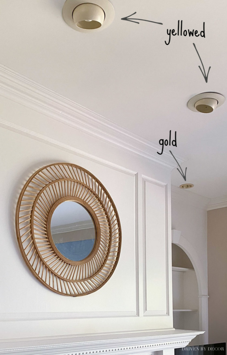 How to Paint Recessed Light Trim: An Easy Home Upgrade! - Driven by Decor