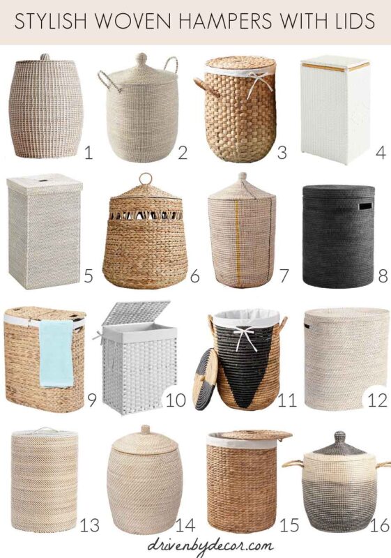 Stylish Laundry Hampers with Lids - Driven by Decor
