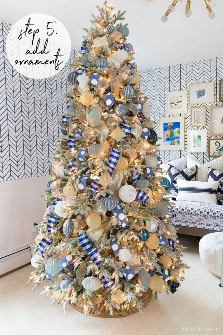 How to Decorate A Christmas Tree Step by Step! - Driven by Decor