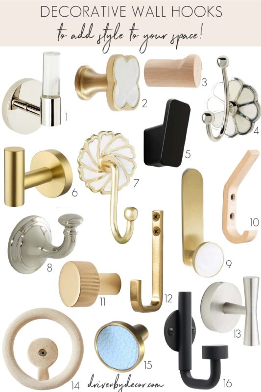 Decorative Wall Hooks That Add Style to Your Space! - Driven by Decor