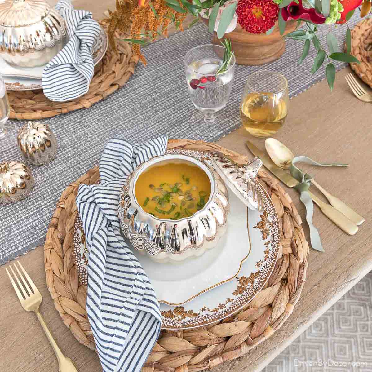 Simple Thanksgiving Table Decor Ideas - Driven by Decor