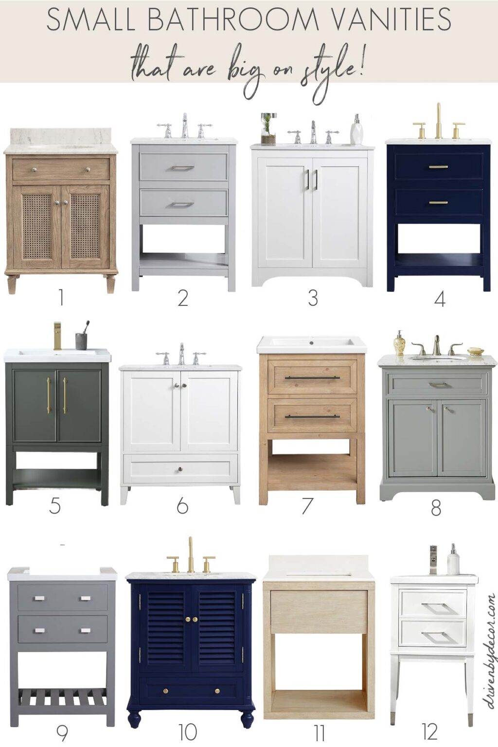 Small Vanities for Your Bathroom That Are Big on Style! - Driven by Decor