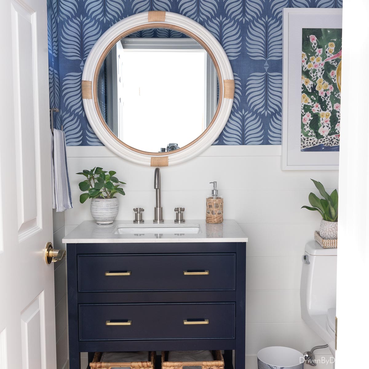 Our Shiplap Powder Room: All the Details! - Driven by Decor