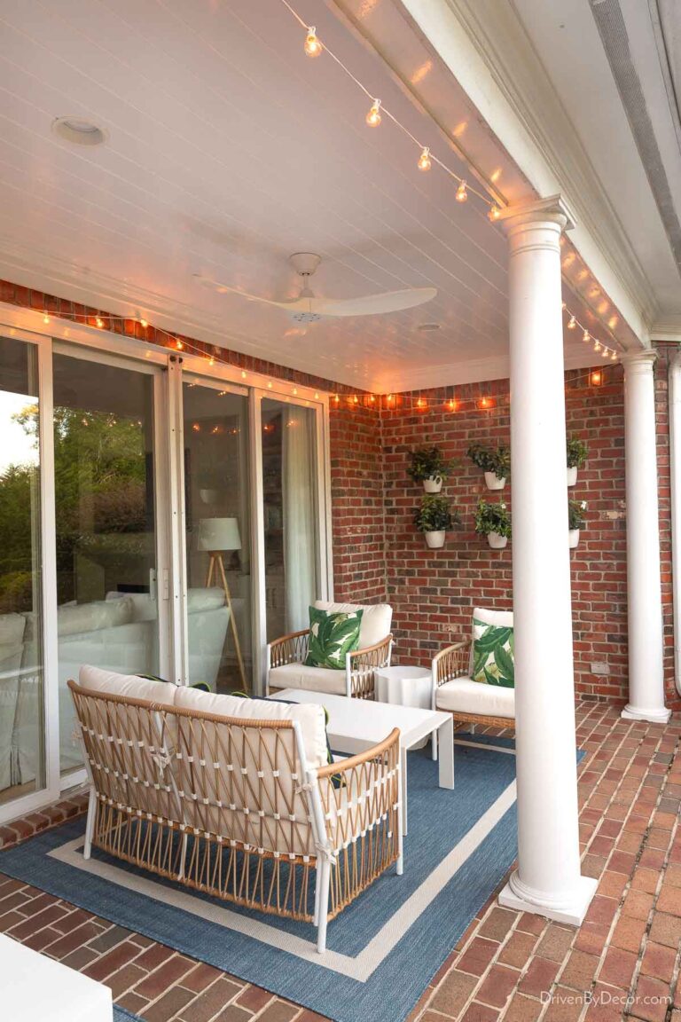 Simple Tips for Hanging String Lights on Your Covered Patio - Driven by ...