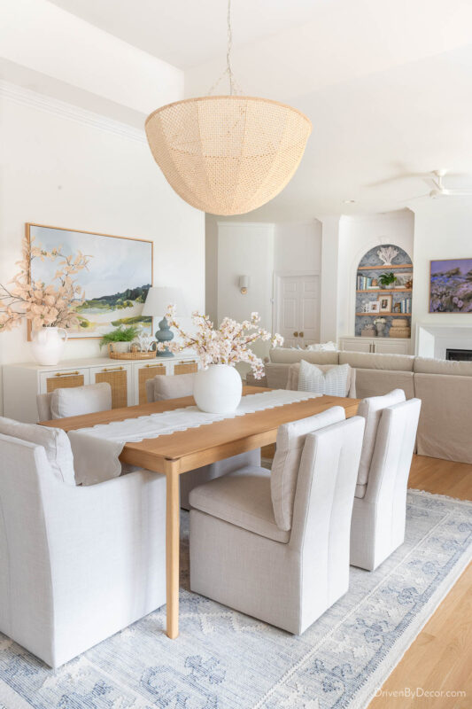 Dining Room "Before" & "After" + Rug Size Guide - Driven by Decor