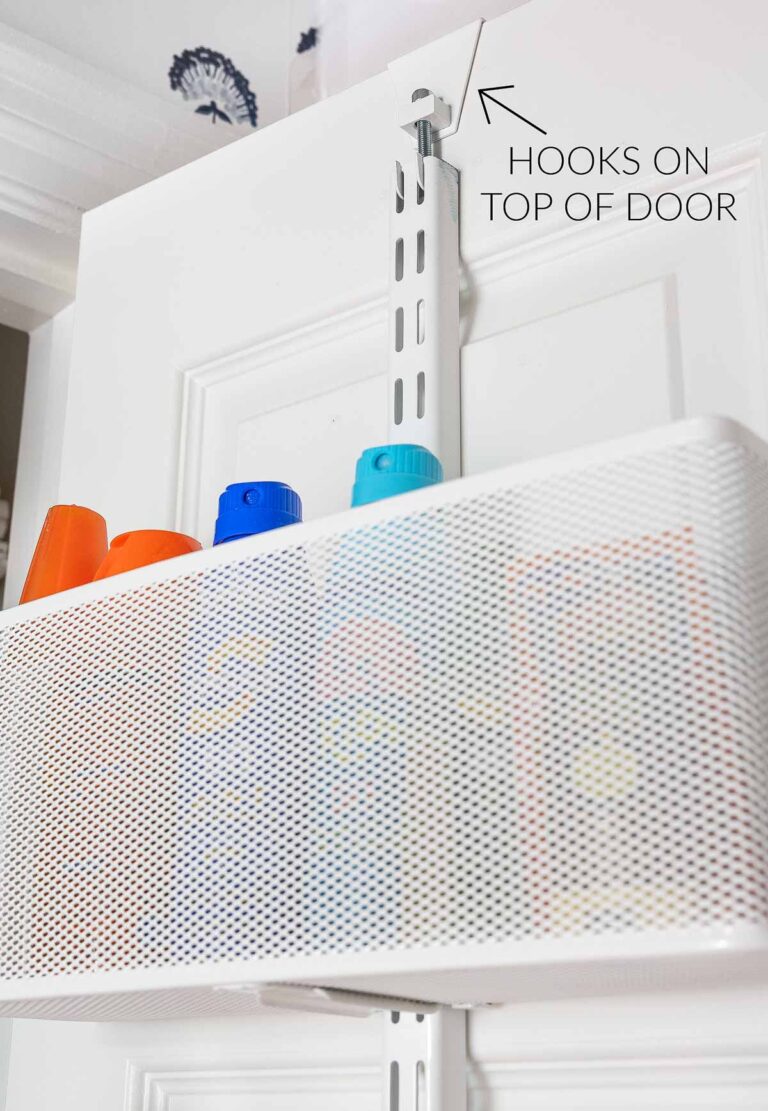 Our Organized Laundry Room Closet + Back of Door Organizers for Every ...